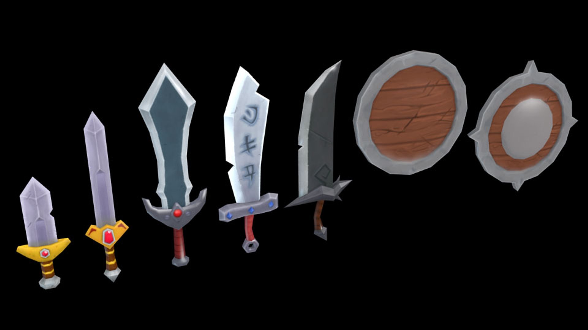 3d Swords Mobile Hand