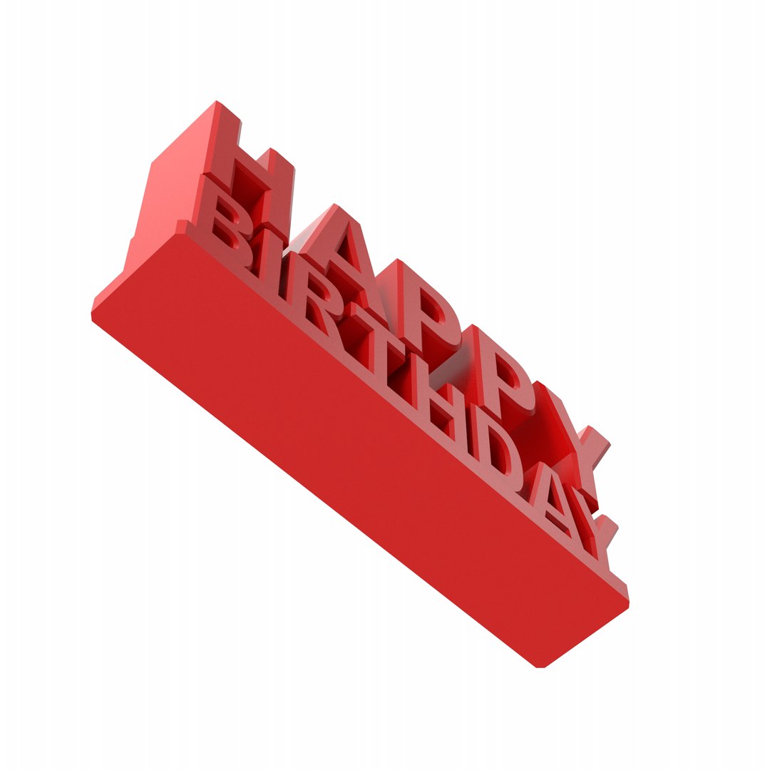 Happy Birthday Text 3D Model - TurboSquid 2236303