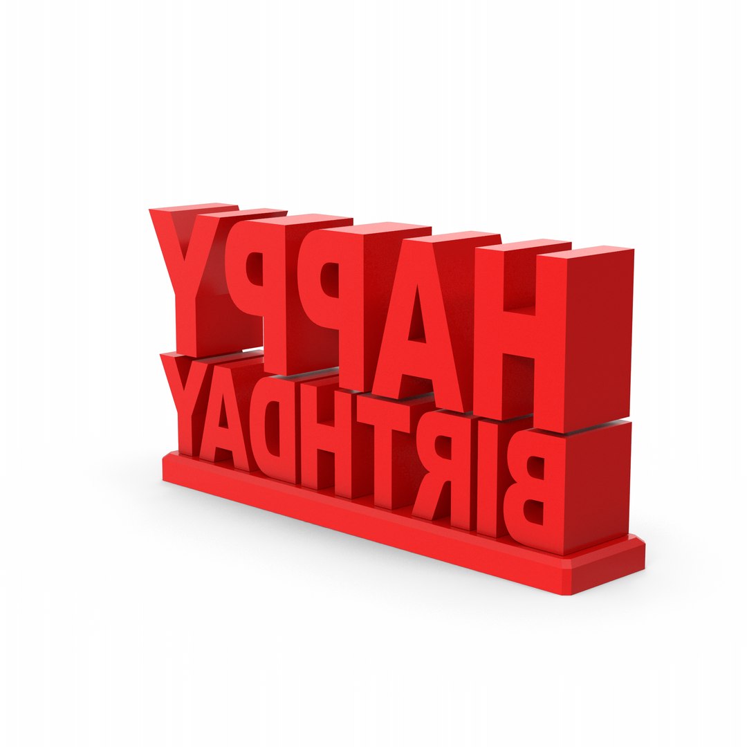 Happy Birthday Text 3D Model - TurboSquid 2236303