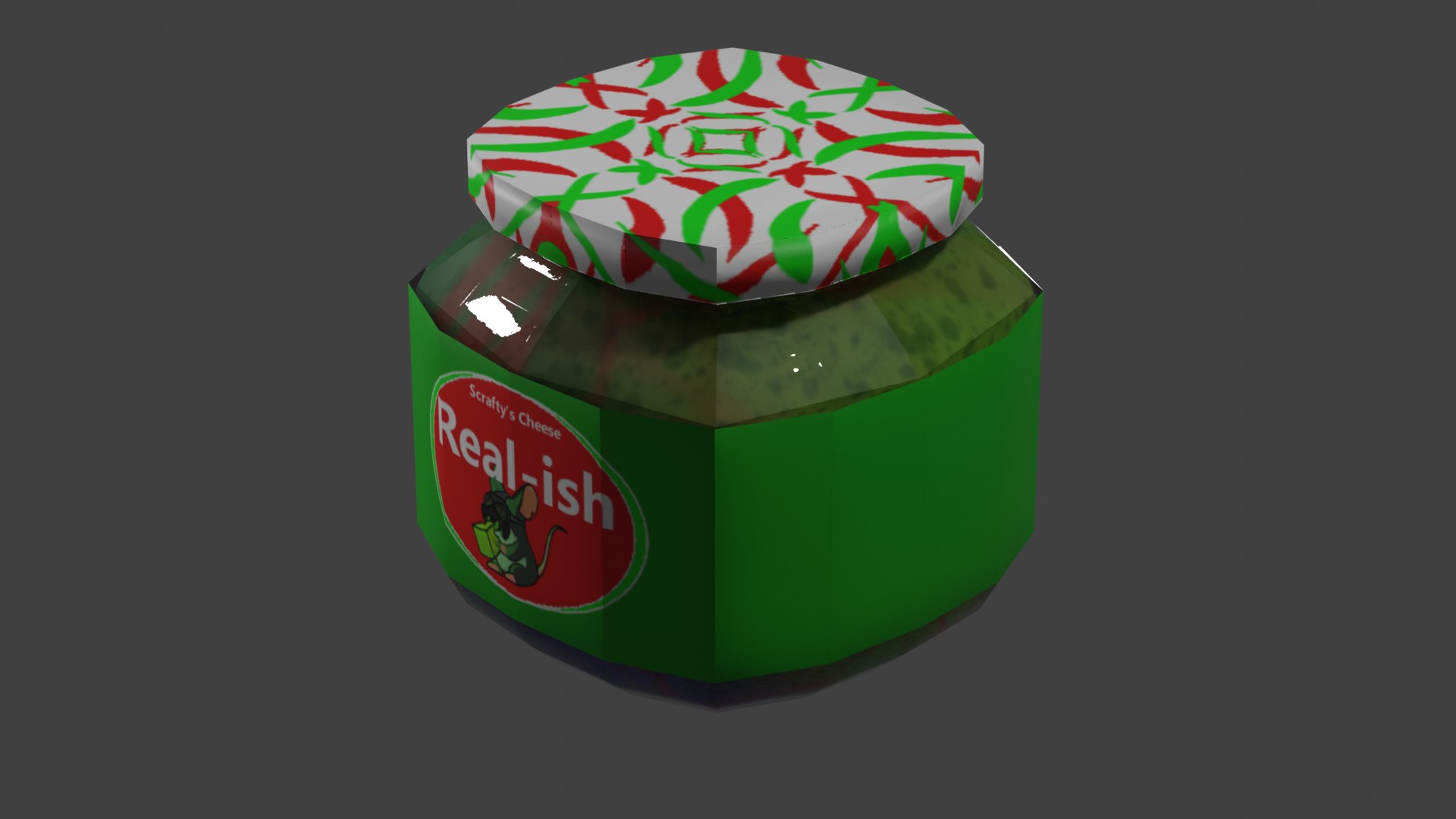 Low Poly Relish Jar 3D - TurboSquid 2054268