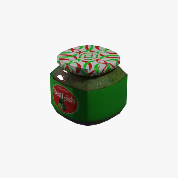 modelo 3d Low Poly Relish Jar - TurboSquid 2054268