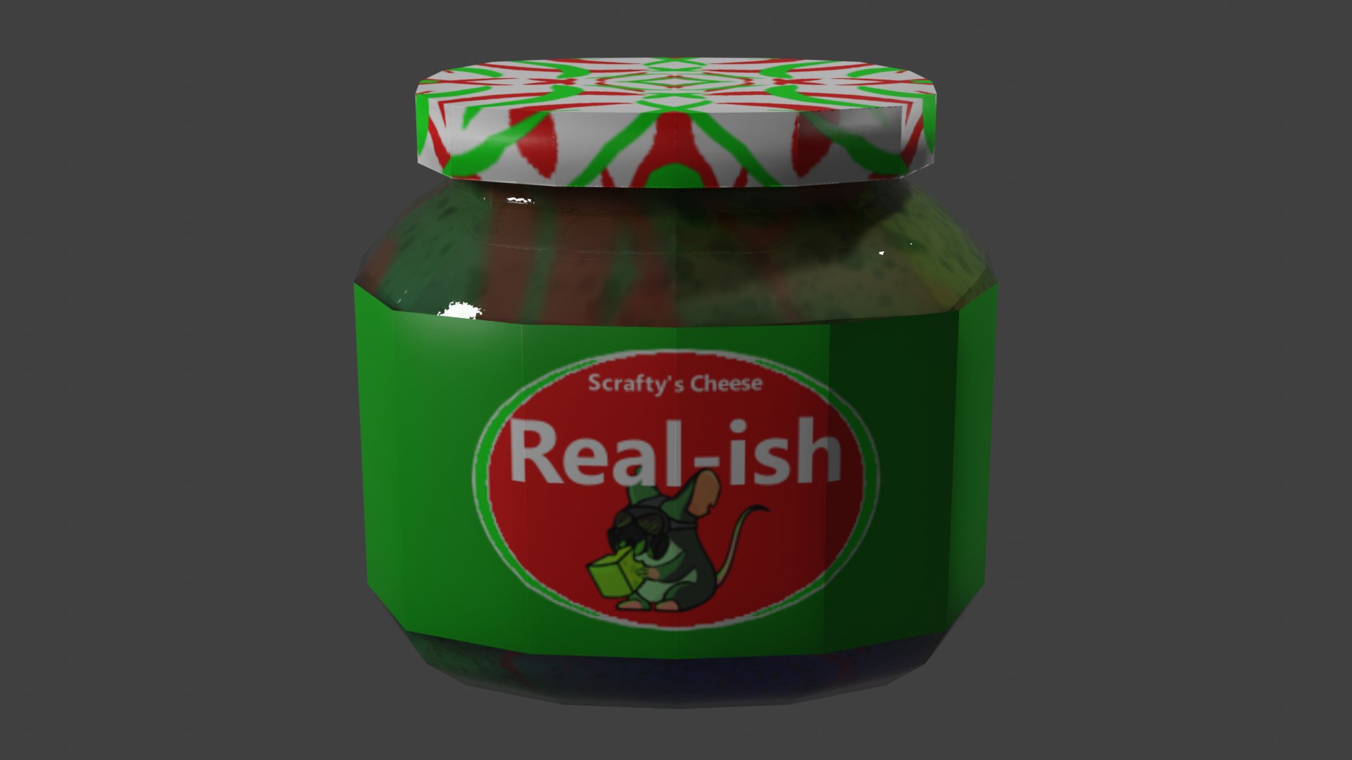 Low Poly Relish Jar 3D - TurboSquid 2054268