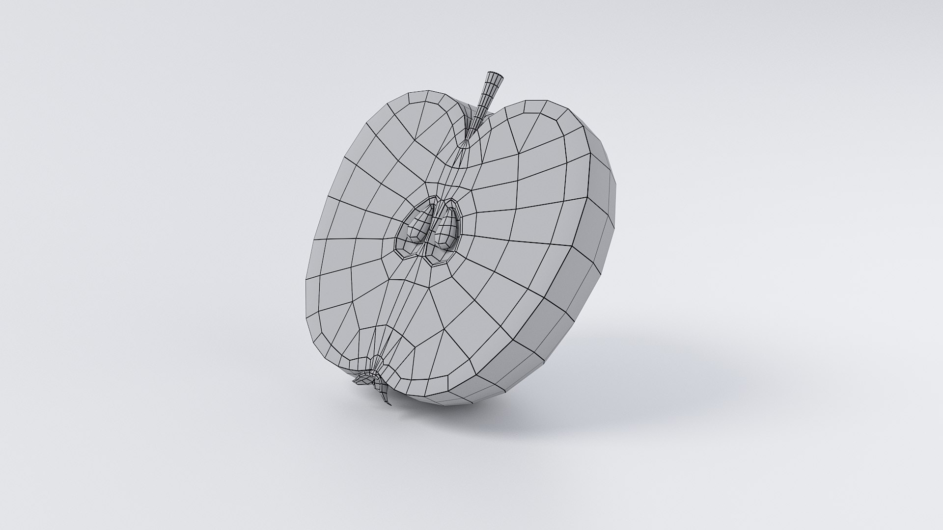 Cartoon Green Apple Half 3D Model - TurboSquid 2086517