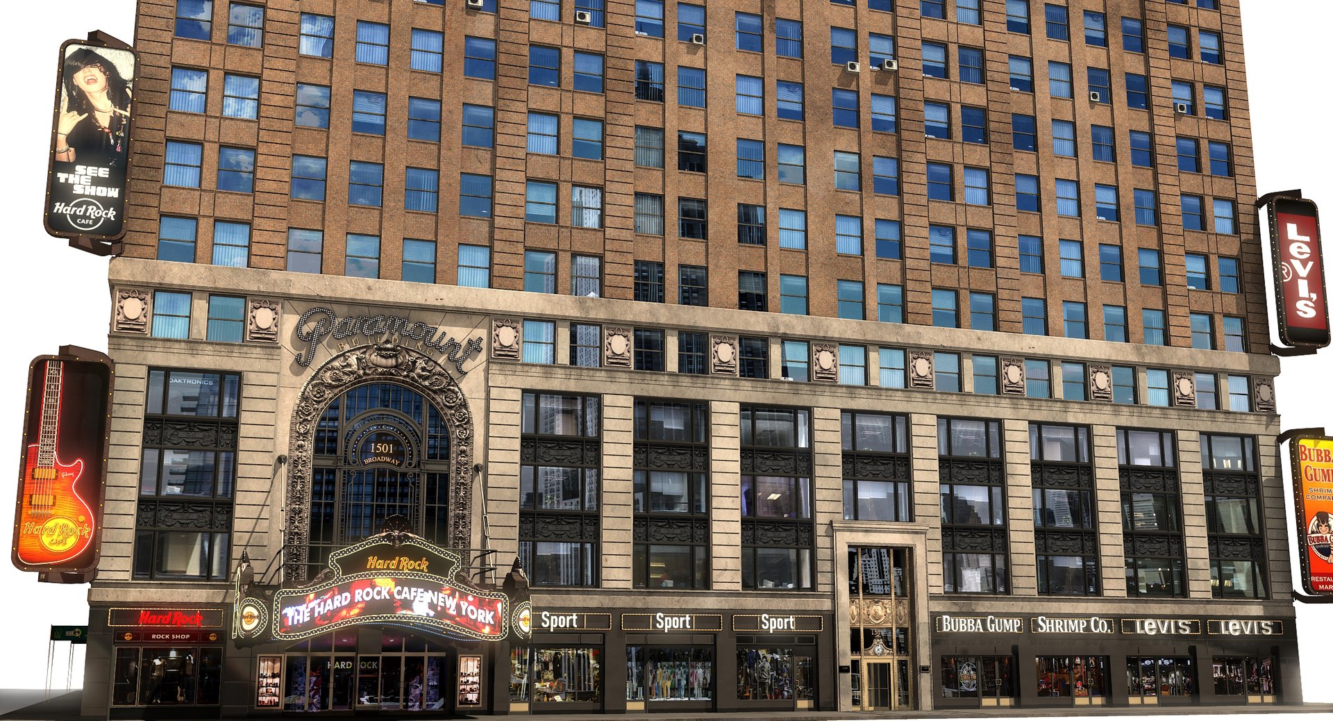 3d Model Paramount Building