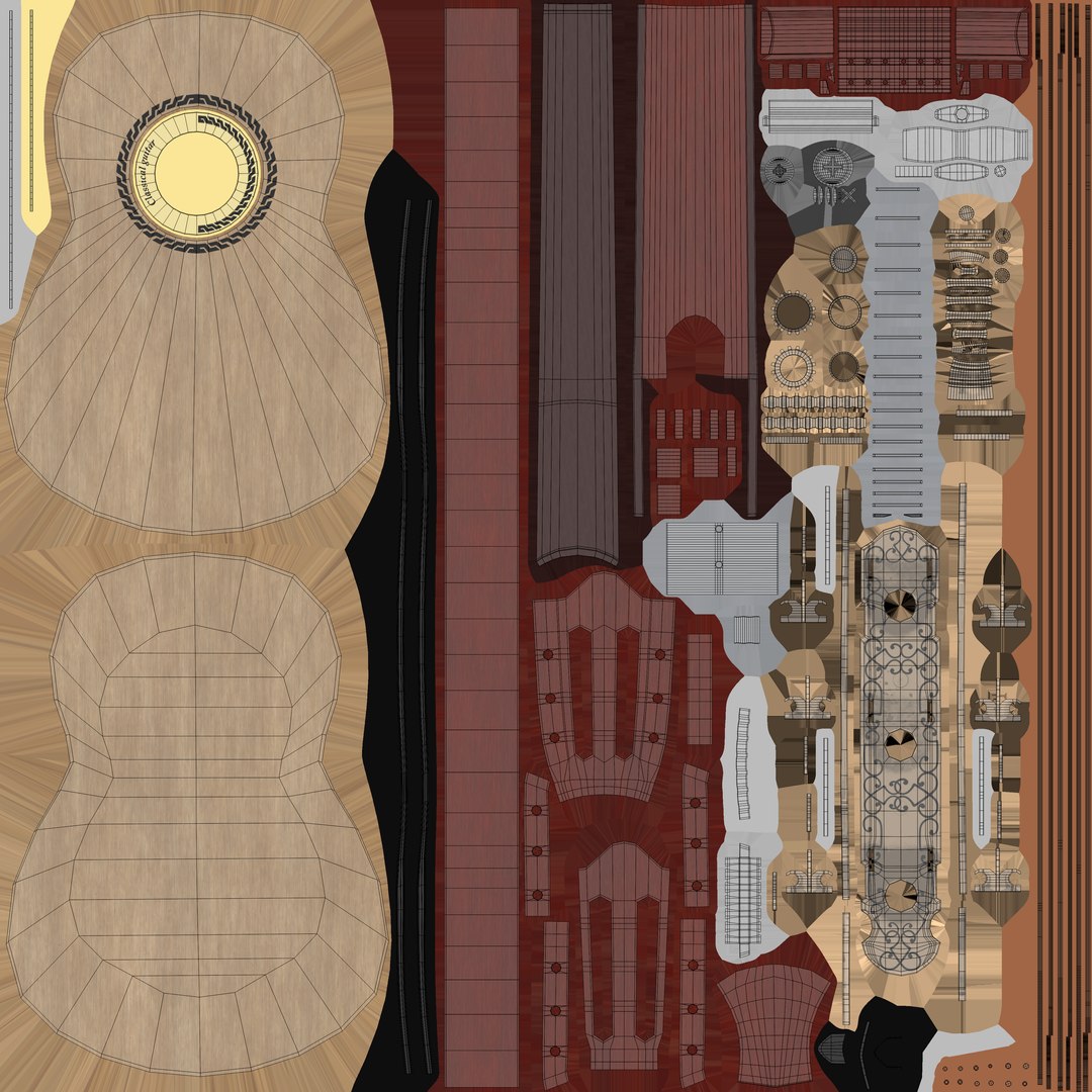 Classical Guitar Model - TurboSquid 1304337