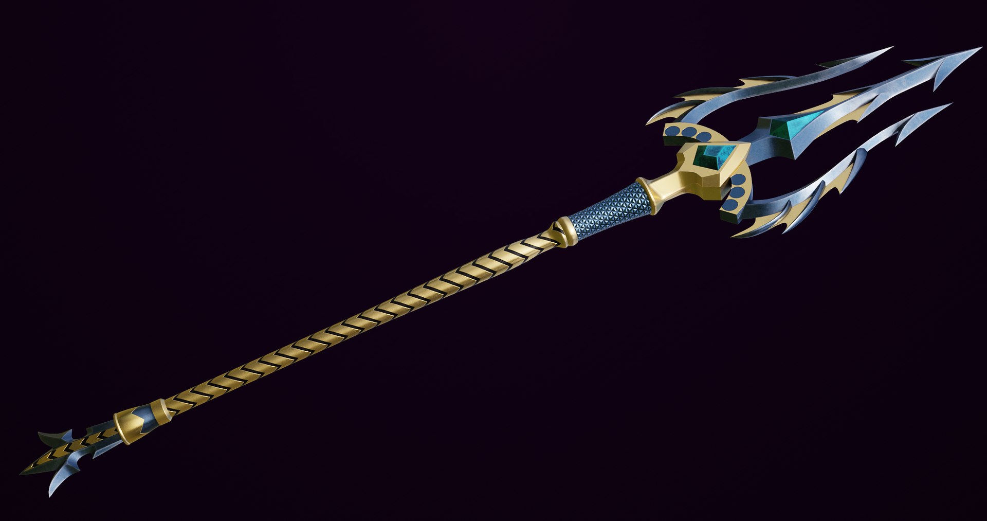 Fantasy Trident 01 All PBR Unity UE Textures Included 3D - TurboSquid ...