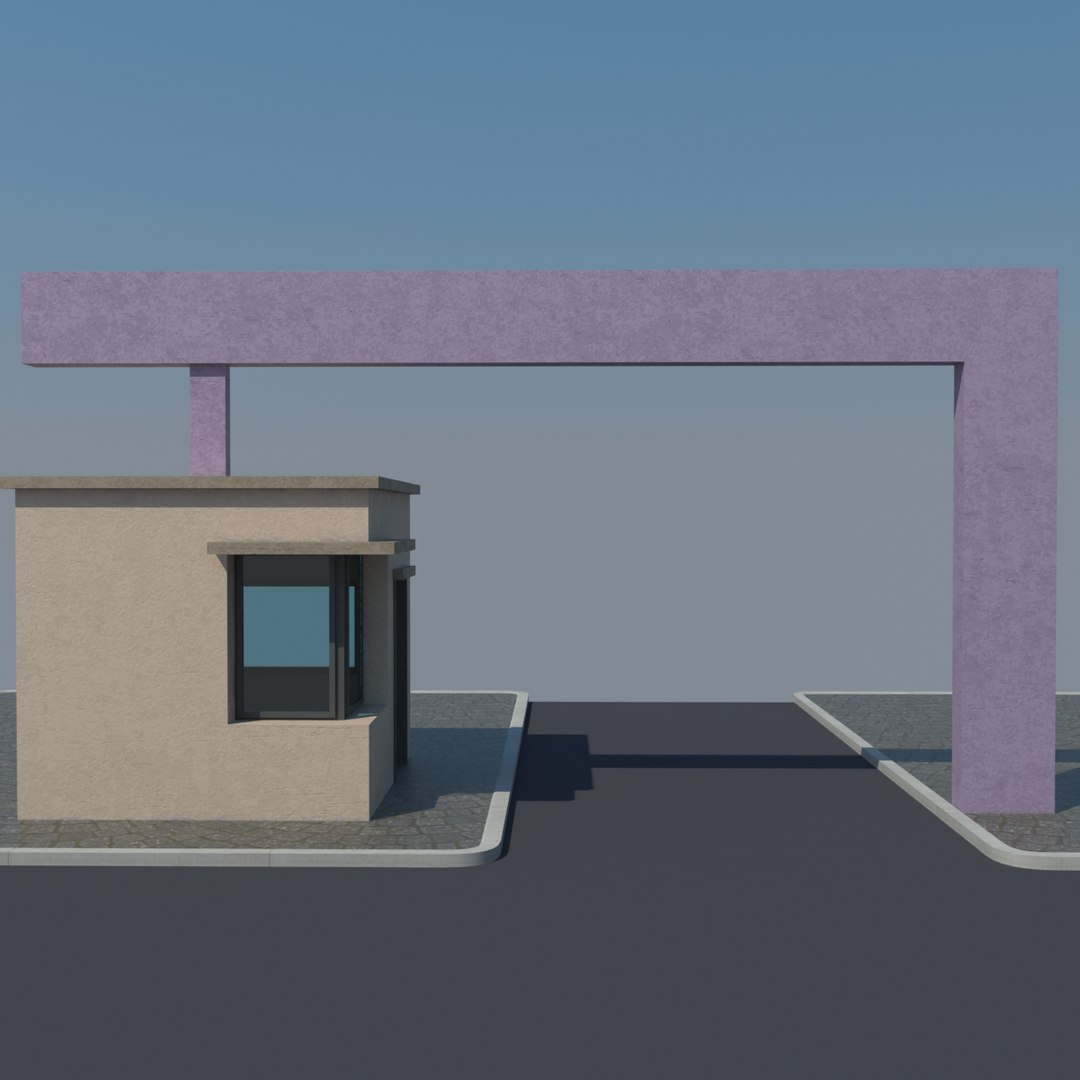Free Gate Entrance 3d Model