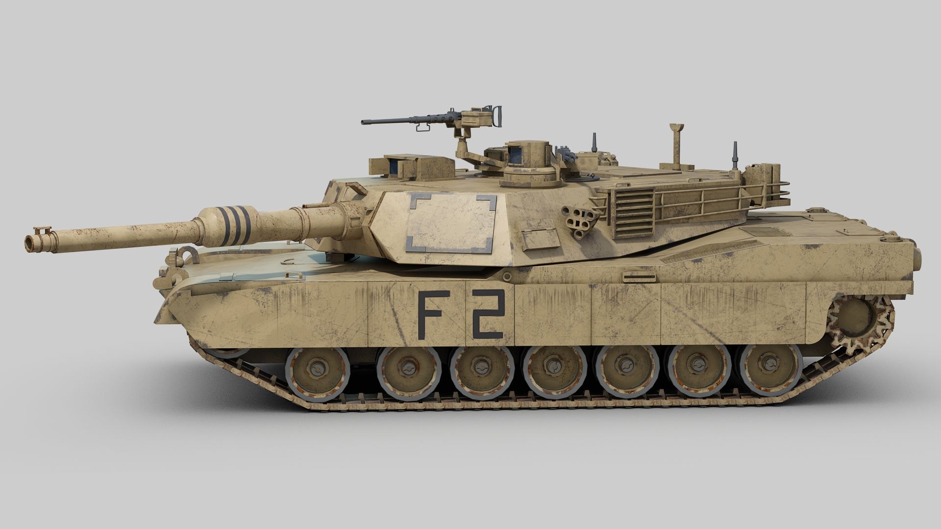 3D Model M1A2 Abrams Tank - TurboSquid 2105942