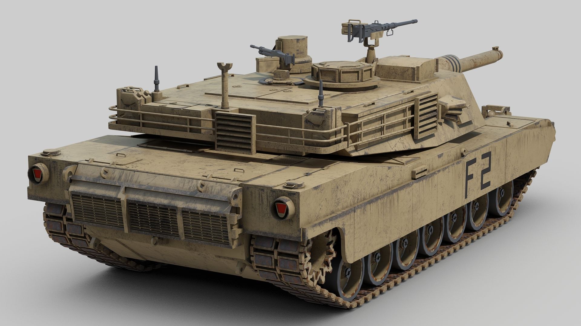 3D Model M1A2 Abrams Tank - TurboSquid 2105942