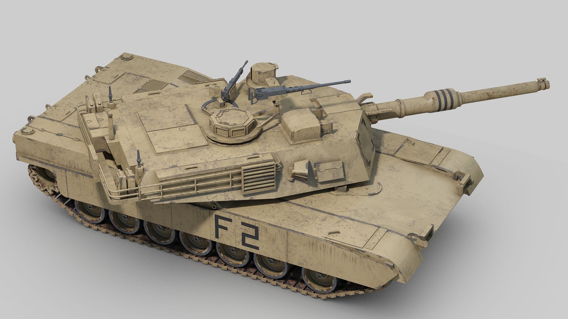 3D Model M1A2 Abrams Tank - TurboSquid 2105942