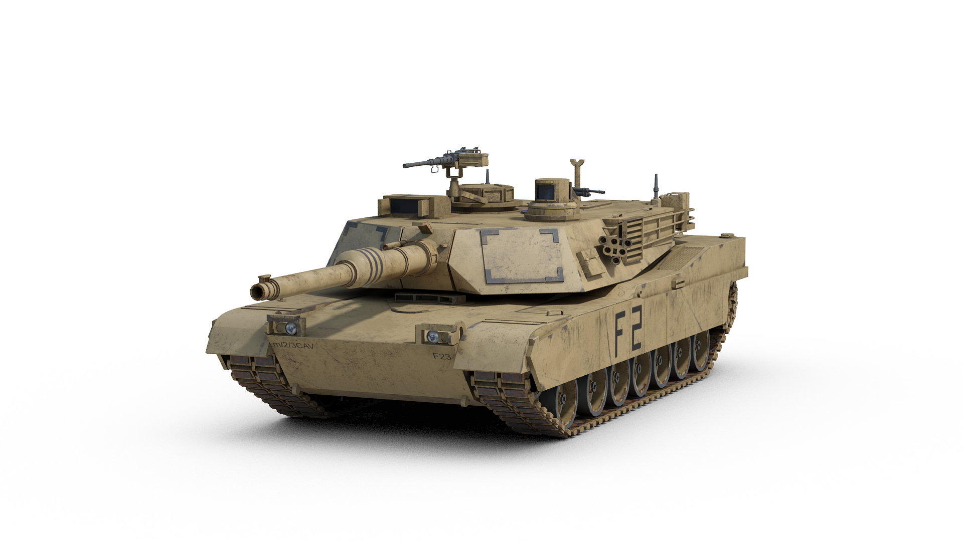 3D Model M1A2 Abrams Tank - TurboSquid 2105942
