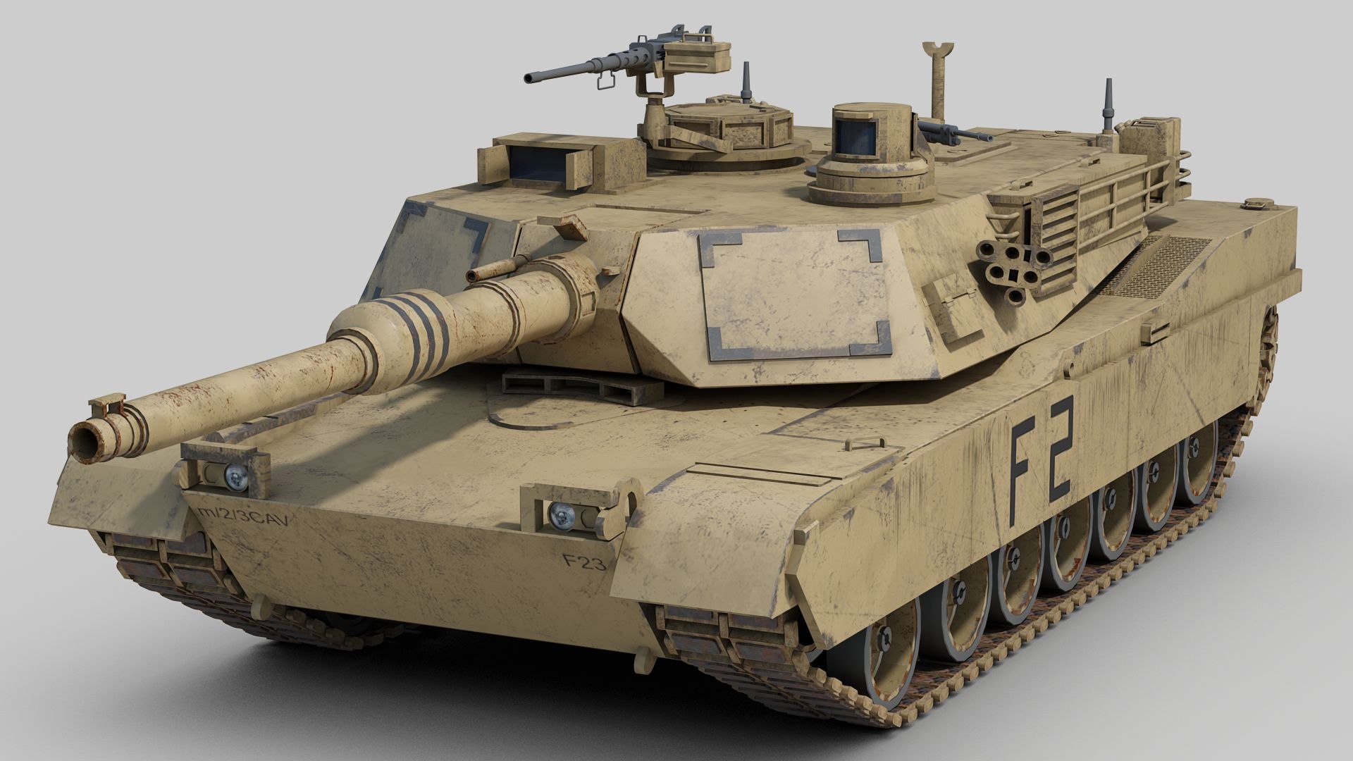3D Model M1A2 Abrams Tank - TurboSquid 2105942
