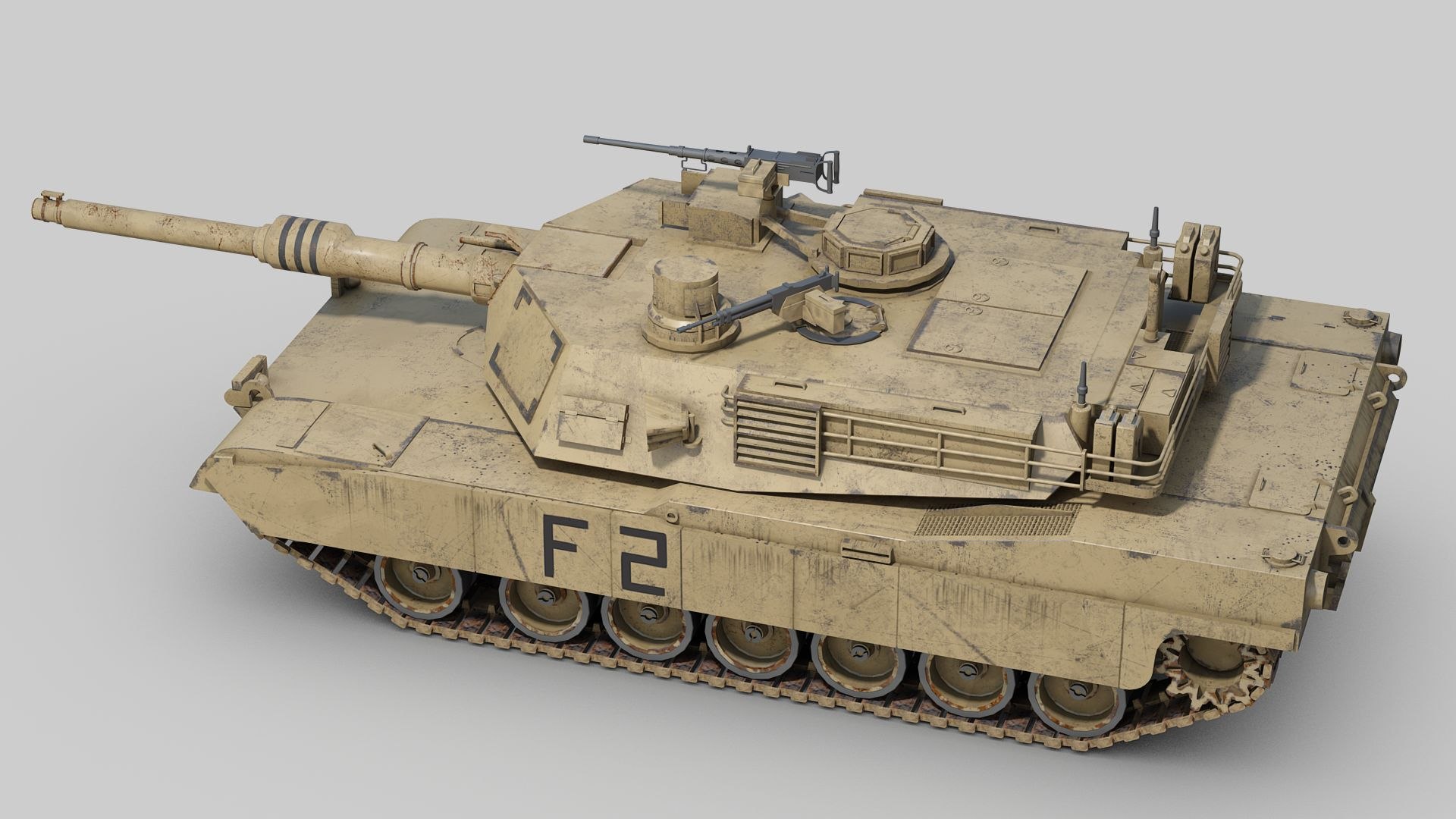 3D Model M1A2 Abrams Tank - TurboSquid 2105942