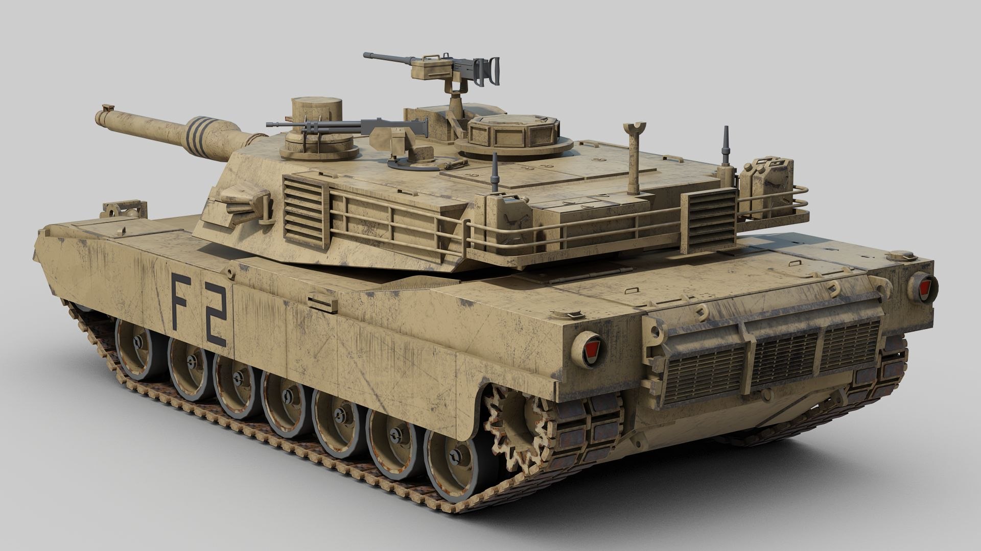 3D Model M1A2 Abrams Tank - TurboSquid 2105942