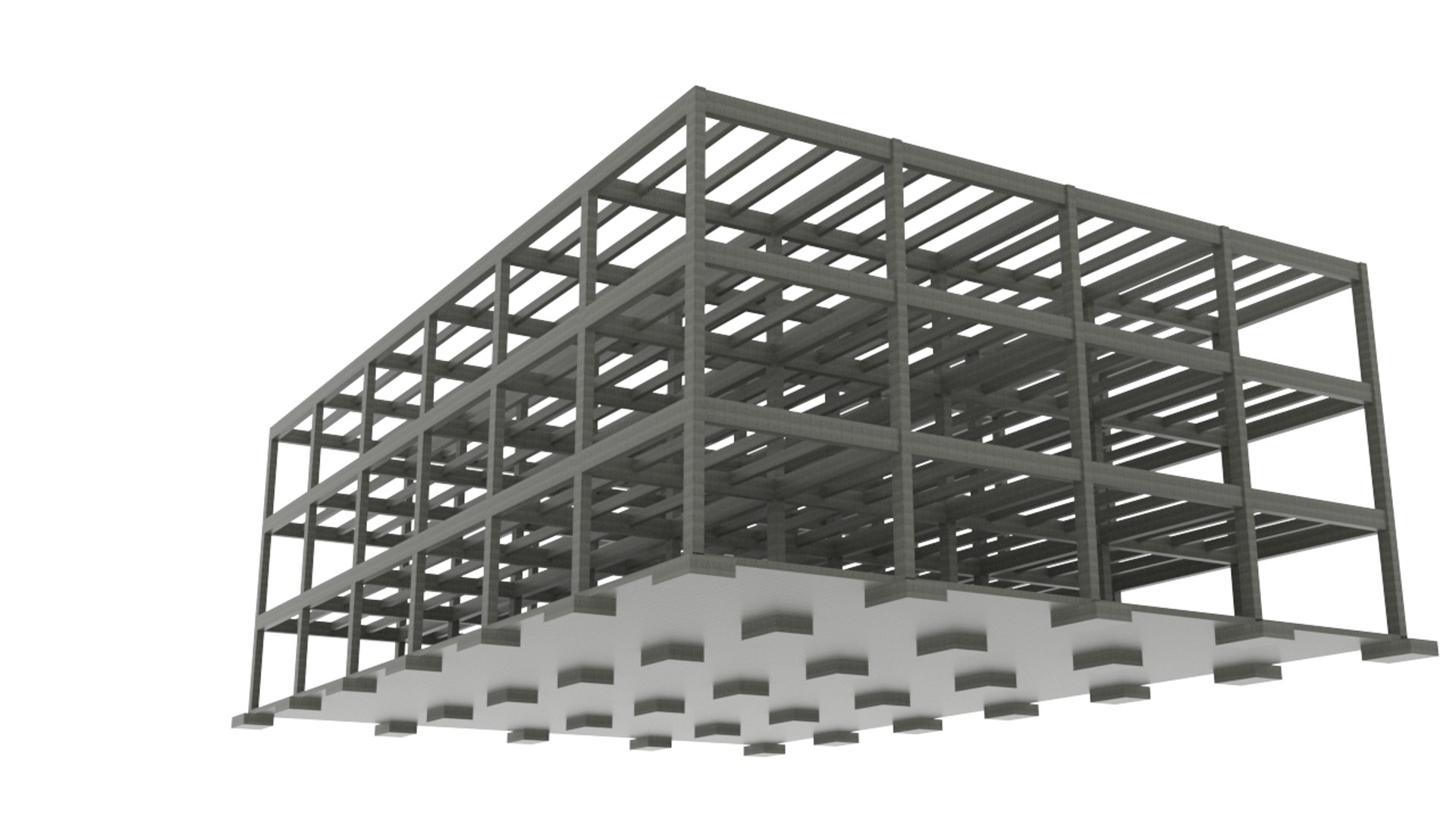 concrete construction 3d model