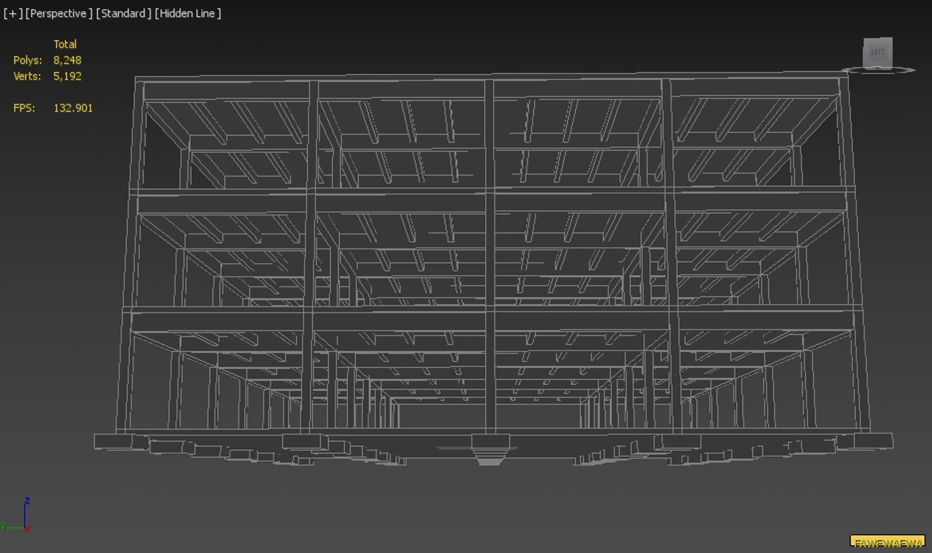 concrete construction 3d model
