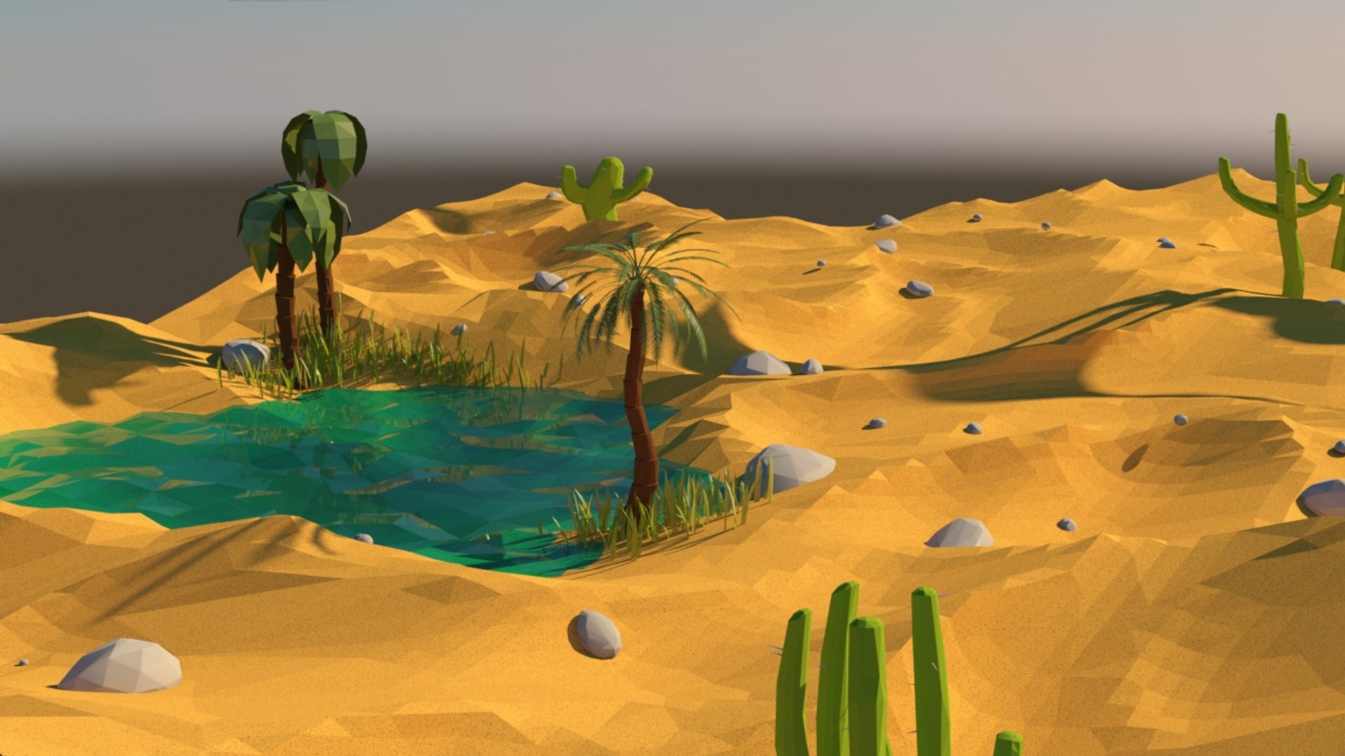 3d model of desert
