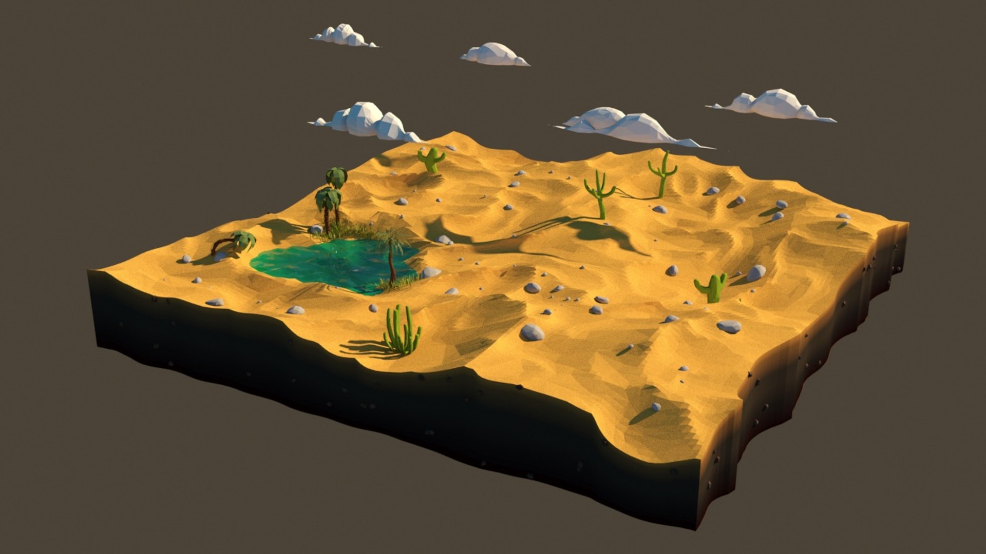 3d model of desert