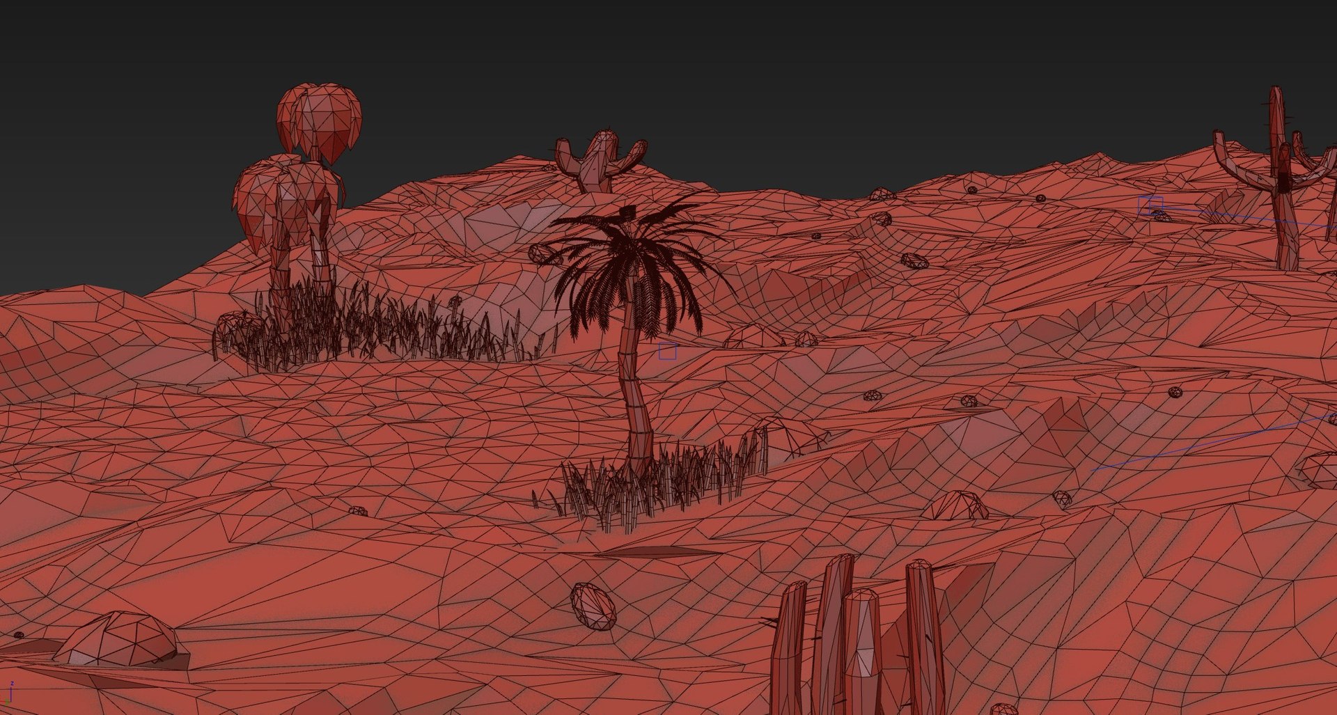 3d model of desert