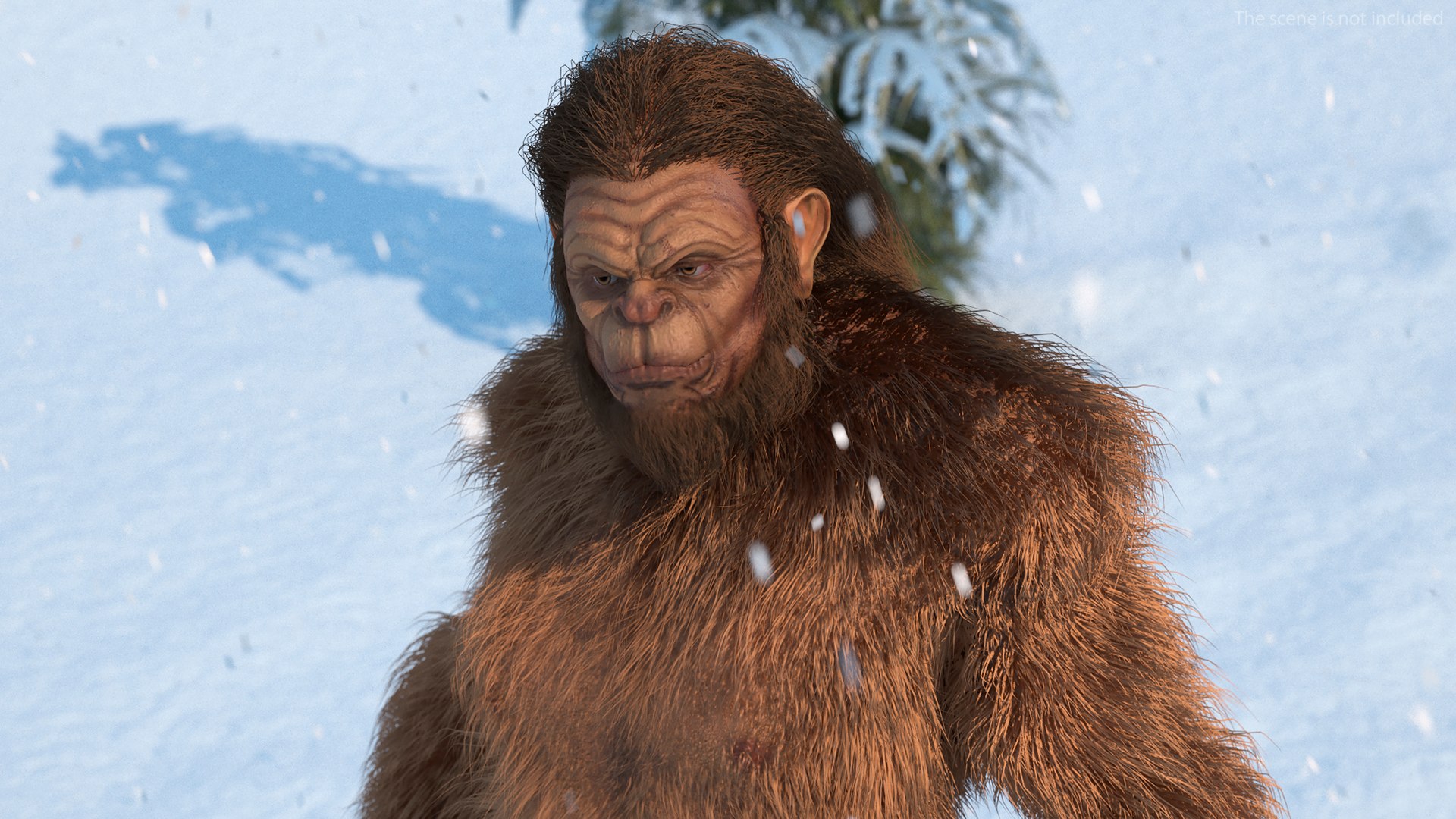 3D Bigfoot Standing Pose Fur - TurboSquid 2007308