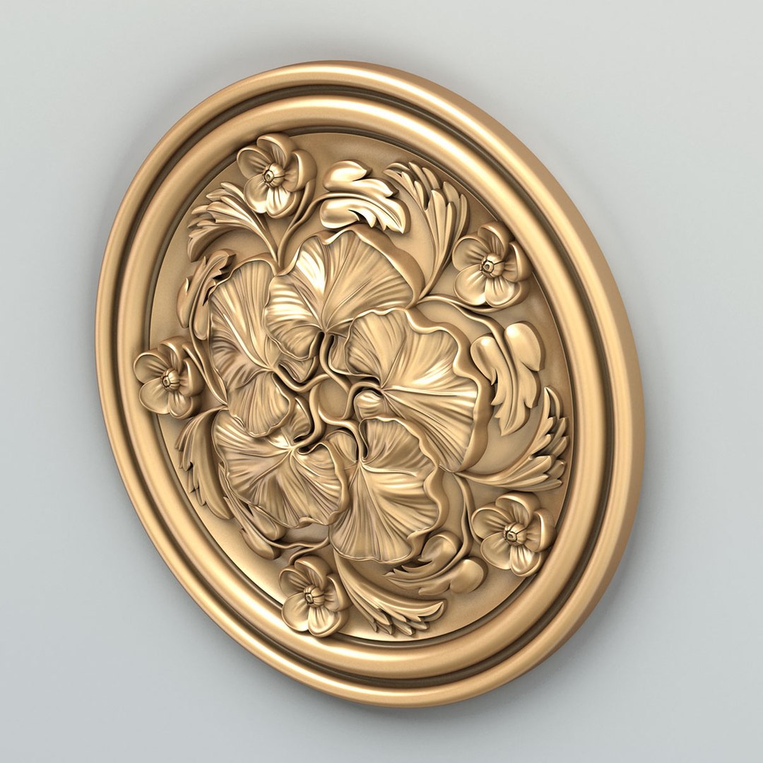 3D Round Rosette 044 - TurboSquid 1949306
