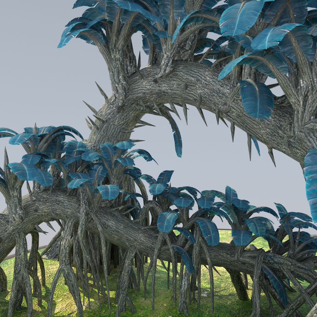 alien tree 3d obj