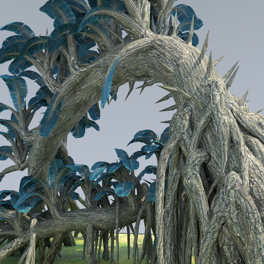 alien tree 3d obj