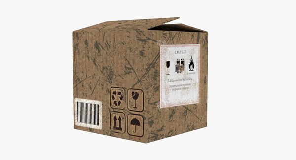 modelo 3d Old Cardboard Box - TurboSquid 1961343