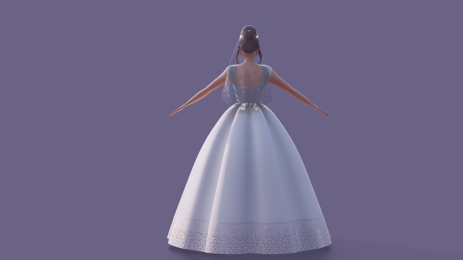 Cartoon Bride Blender Rigged 3D Model - TurboSquid 1859839
