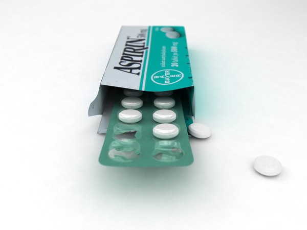 3d box aspirines model