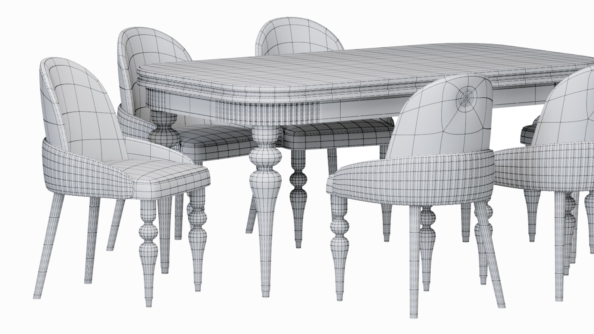 3D model Dining table and chair - TurboSquid 2152811