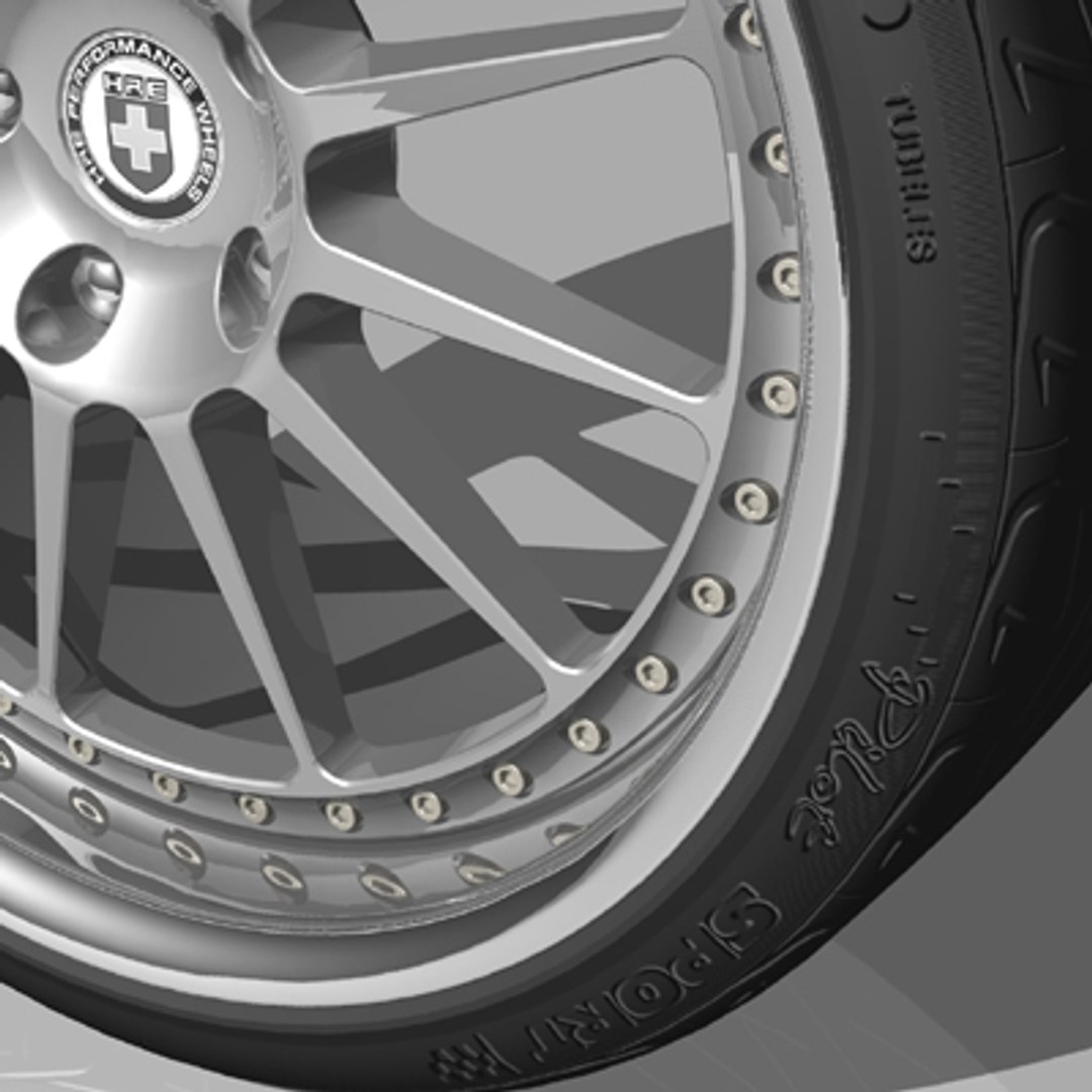 Hre 448r Wheel Tires 3d Max