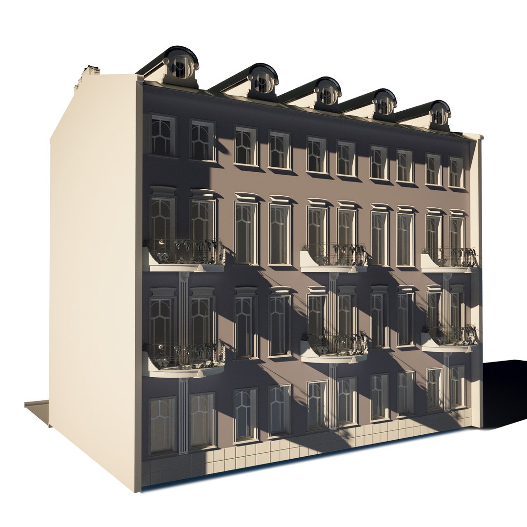 3D tenement house - TurboSquid 1433885
