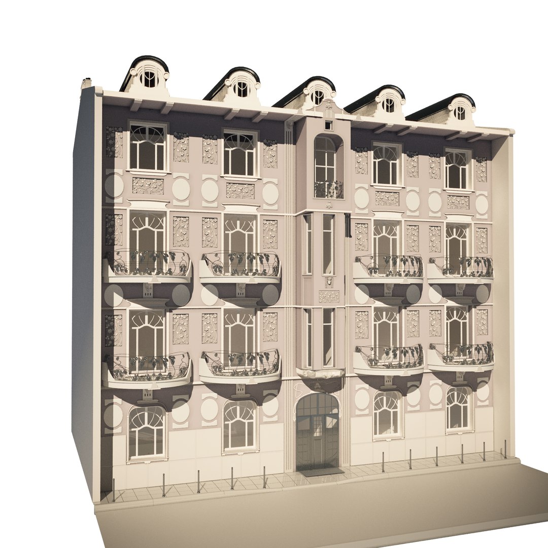 3D tenement house - TurboSquid 1433885