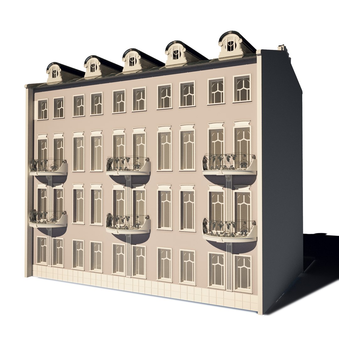 3D tenement house - TurboSquid 1433885
