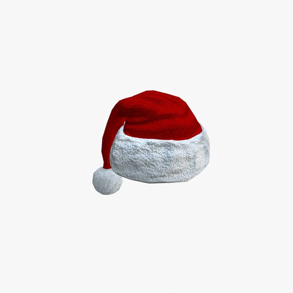 modelo 3d Gorro navideño - Gorro de Papá Noel - Low poli - TurboSquid ...