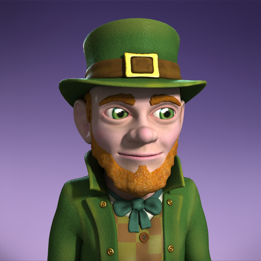 3d Leprechaun Rigged Character