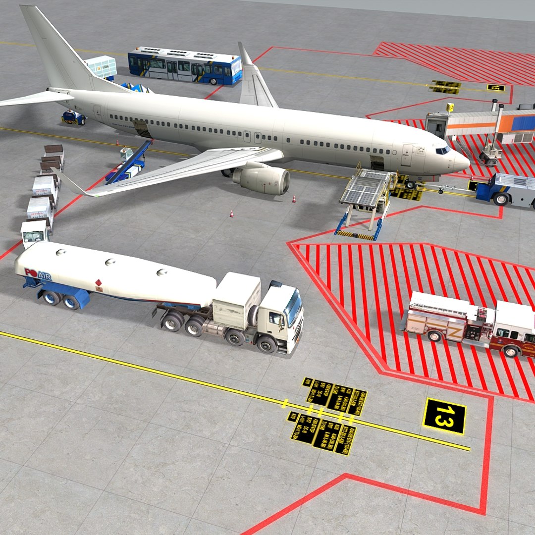 passenger b737-800 airport 2 3d x