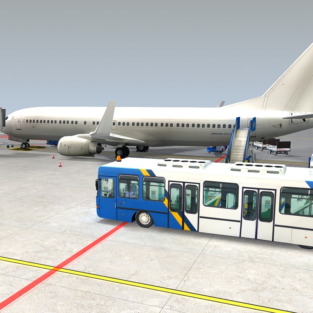 passenger b737-800 airport 2 3d x