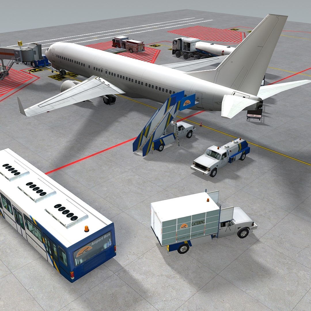 passenger b737-800 airport 2 3d x
