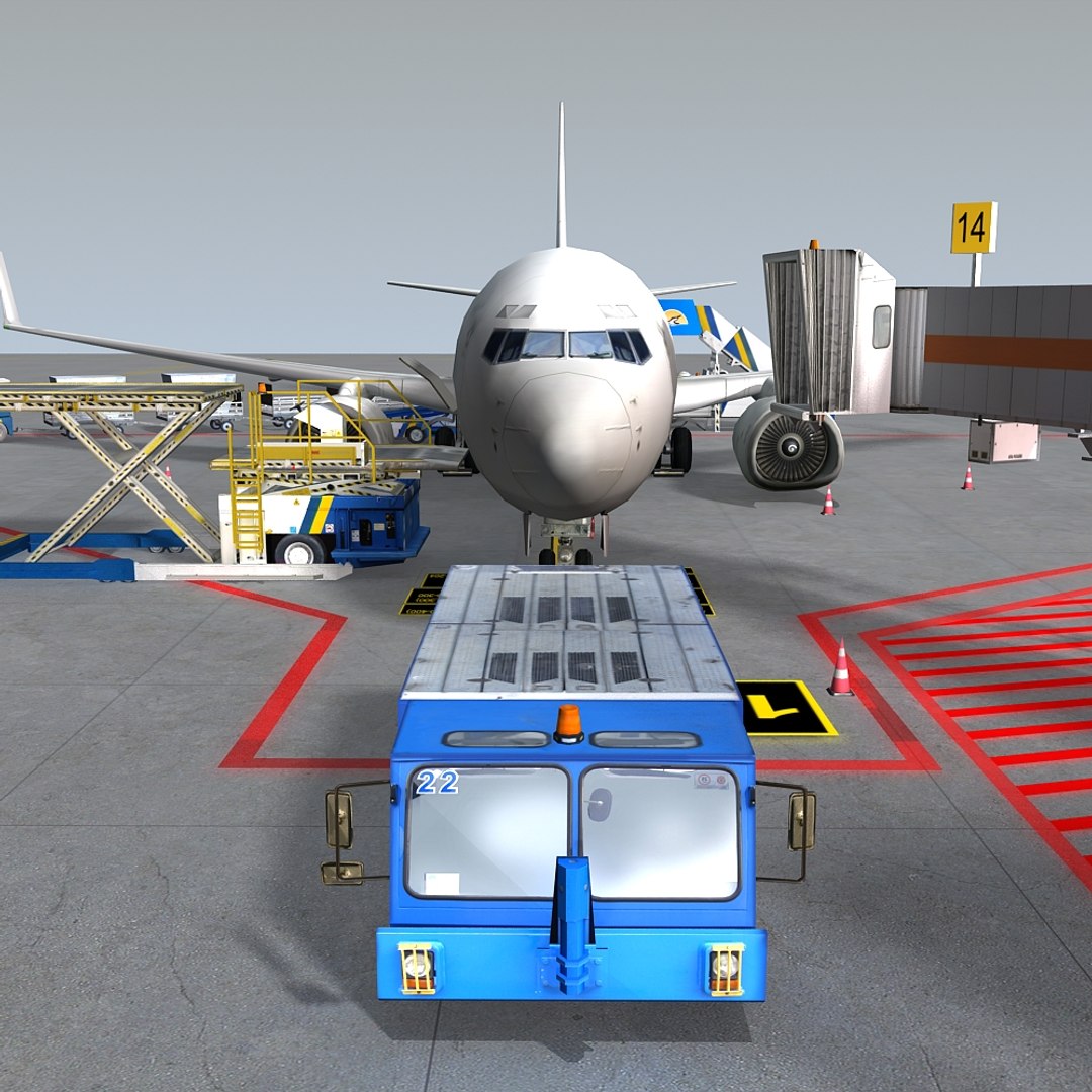 passenger b737-800 airport 2 3d x