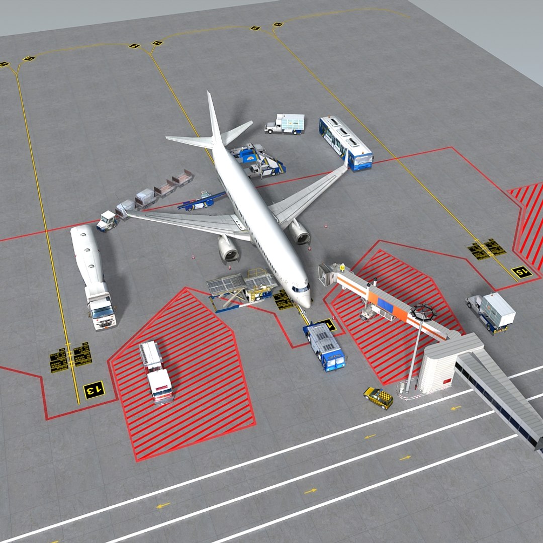 passenger b737-800 airport 2 3d x