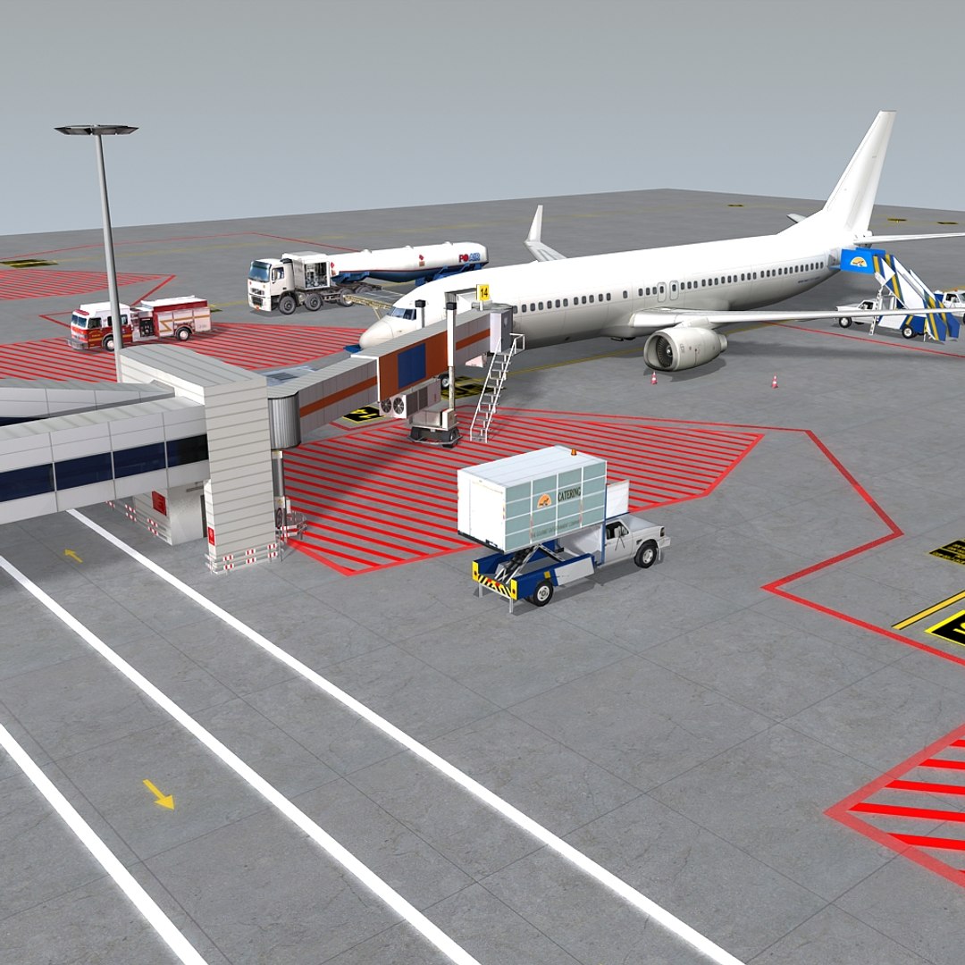 passenger b737-800 airport 2 3d x