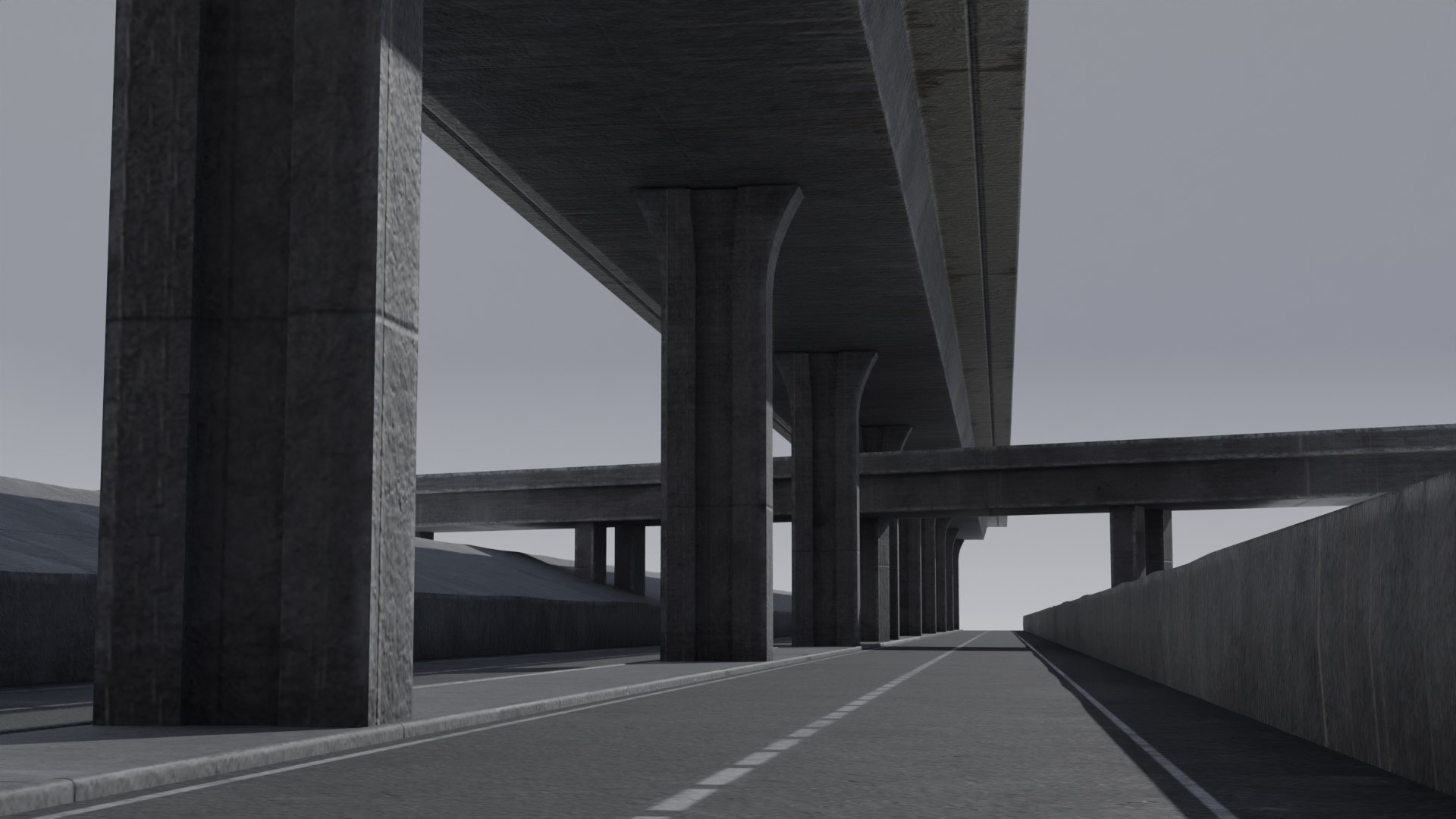 3D Model Dystopian Highway Scene With 8K And 4K Textures - TurboSquid ...
