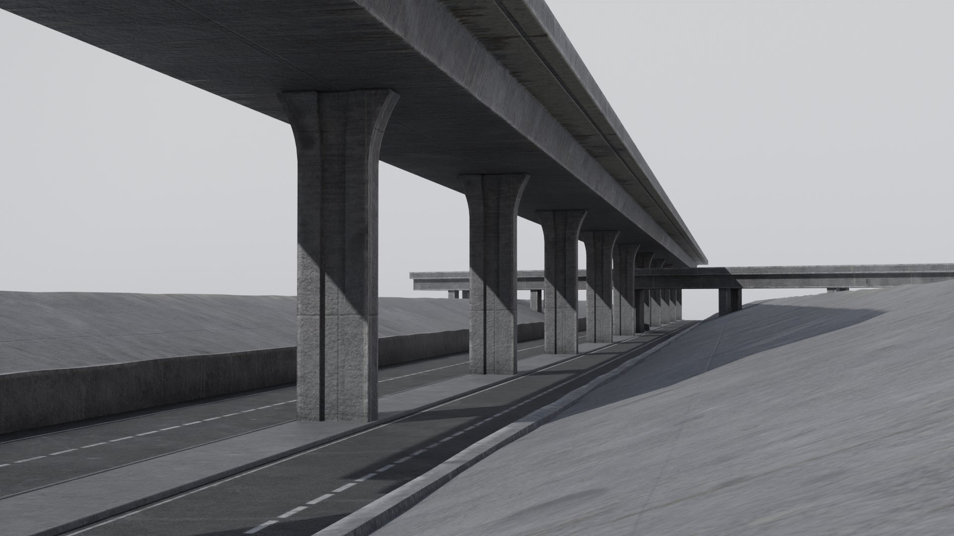 3D Model Dystopian Highway Scene With 8K And 4K Textures - TurboSquid ...