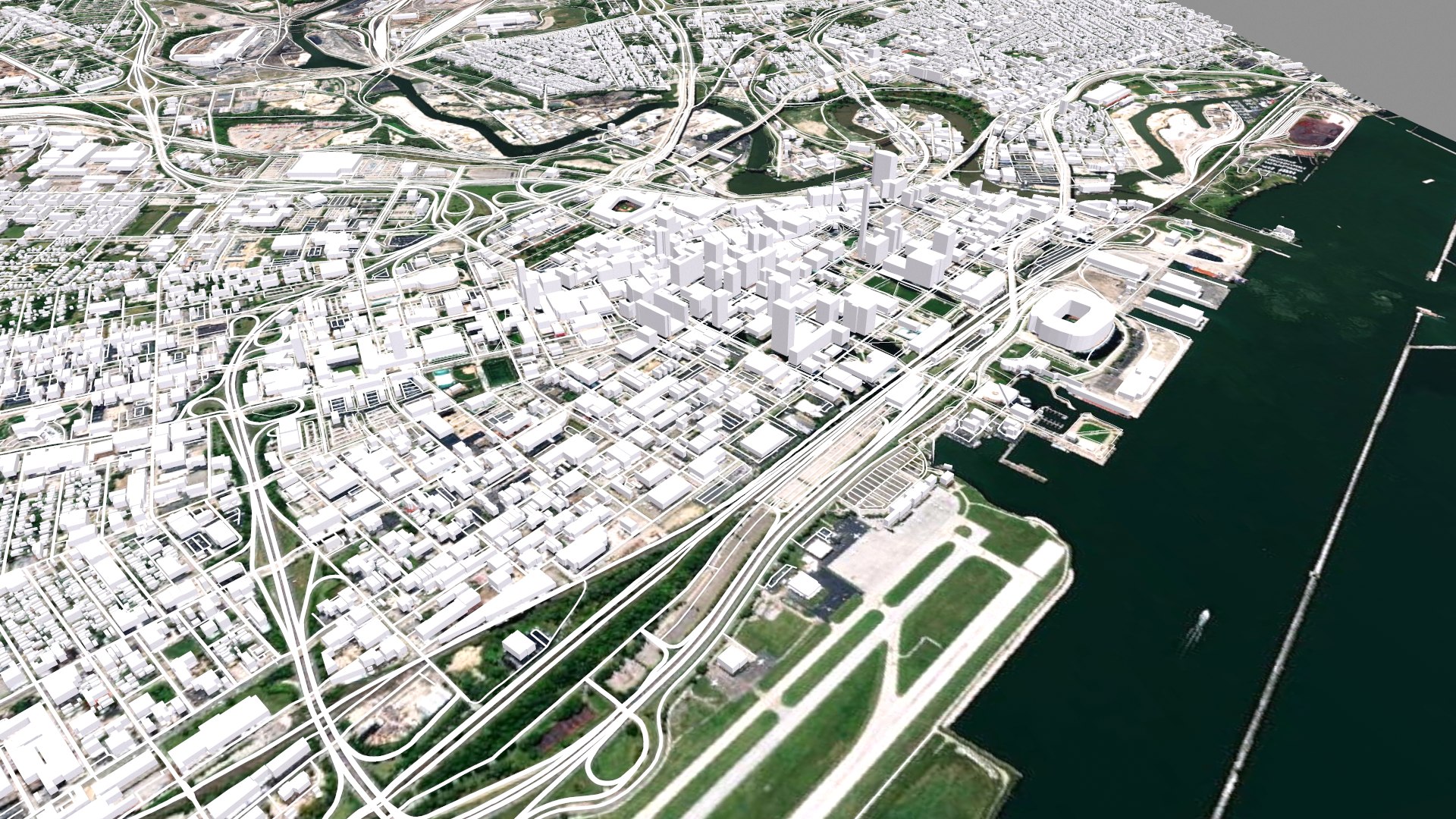 3D Cityscape Cleveland USA model - TurboSquid 1913499