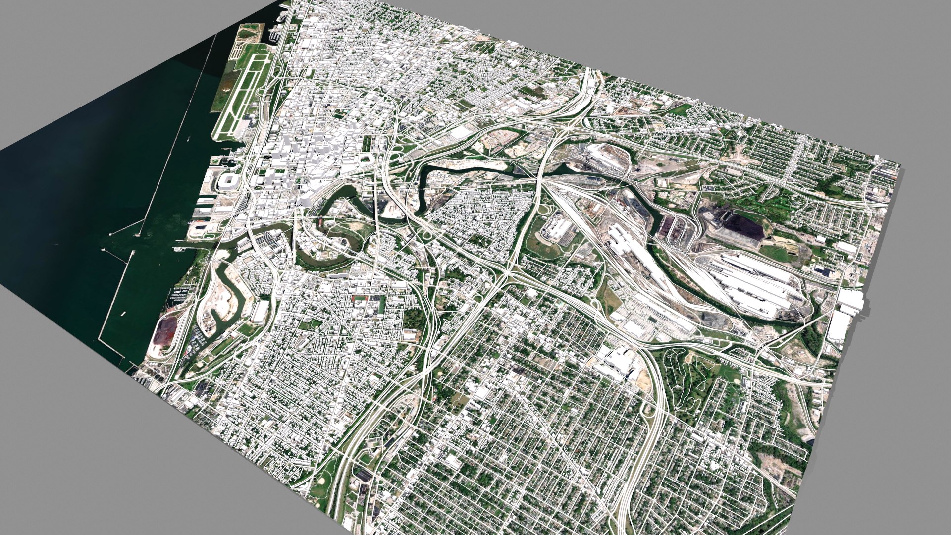 3D Cityscape Cleveland USA model - TurboSquid 1913499