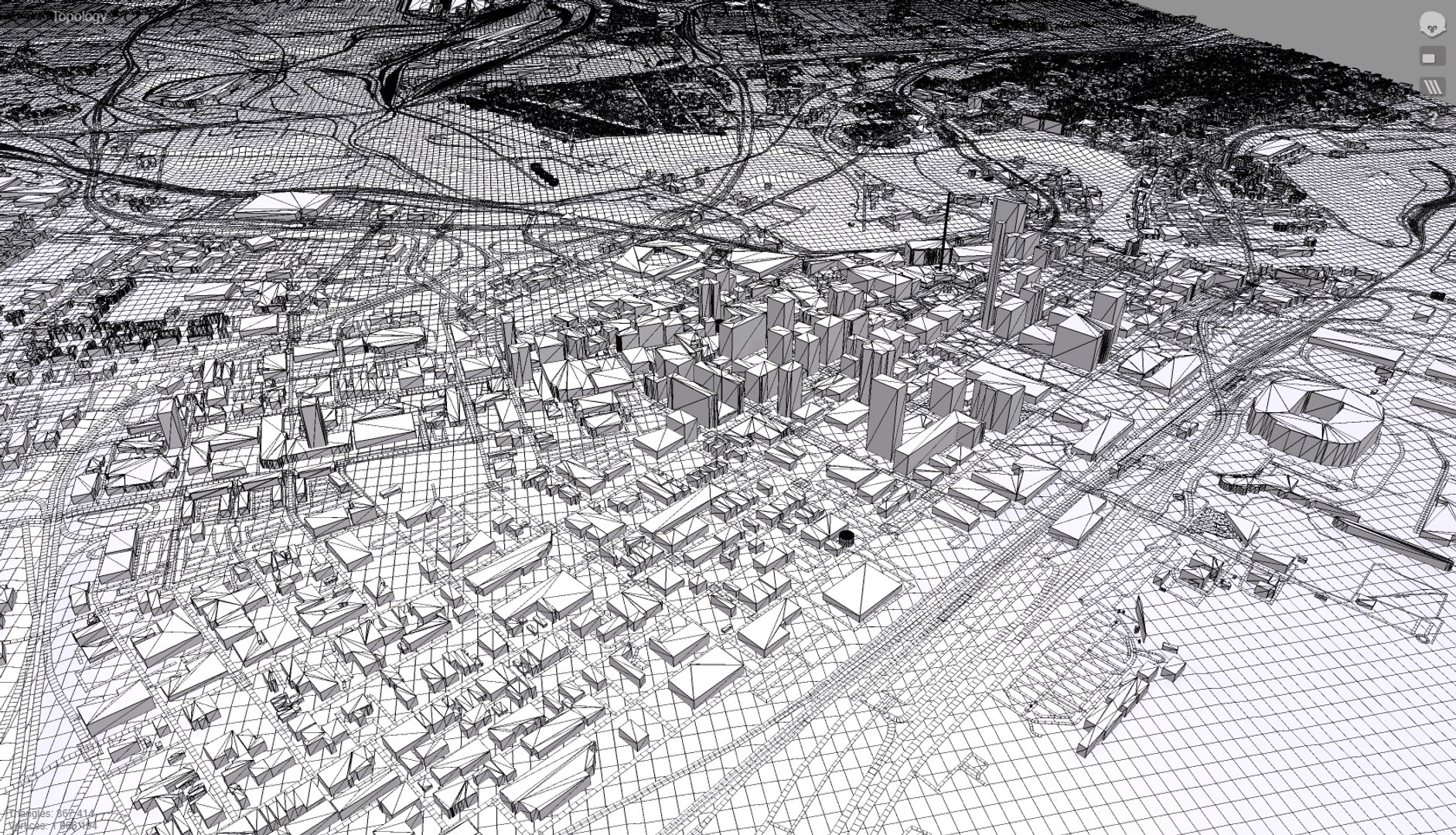 3D Cityscape Cleveland USA model - TurboSquid 1913499