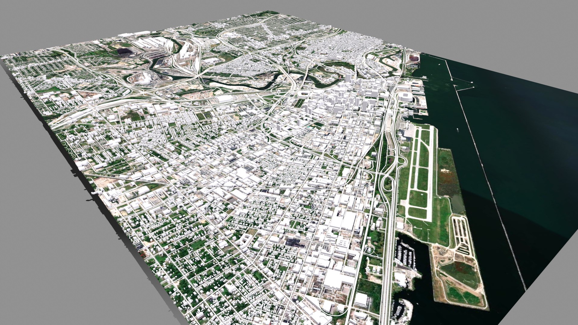 3D Cityscape Cleveland USA model - TurboSquid 1913499