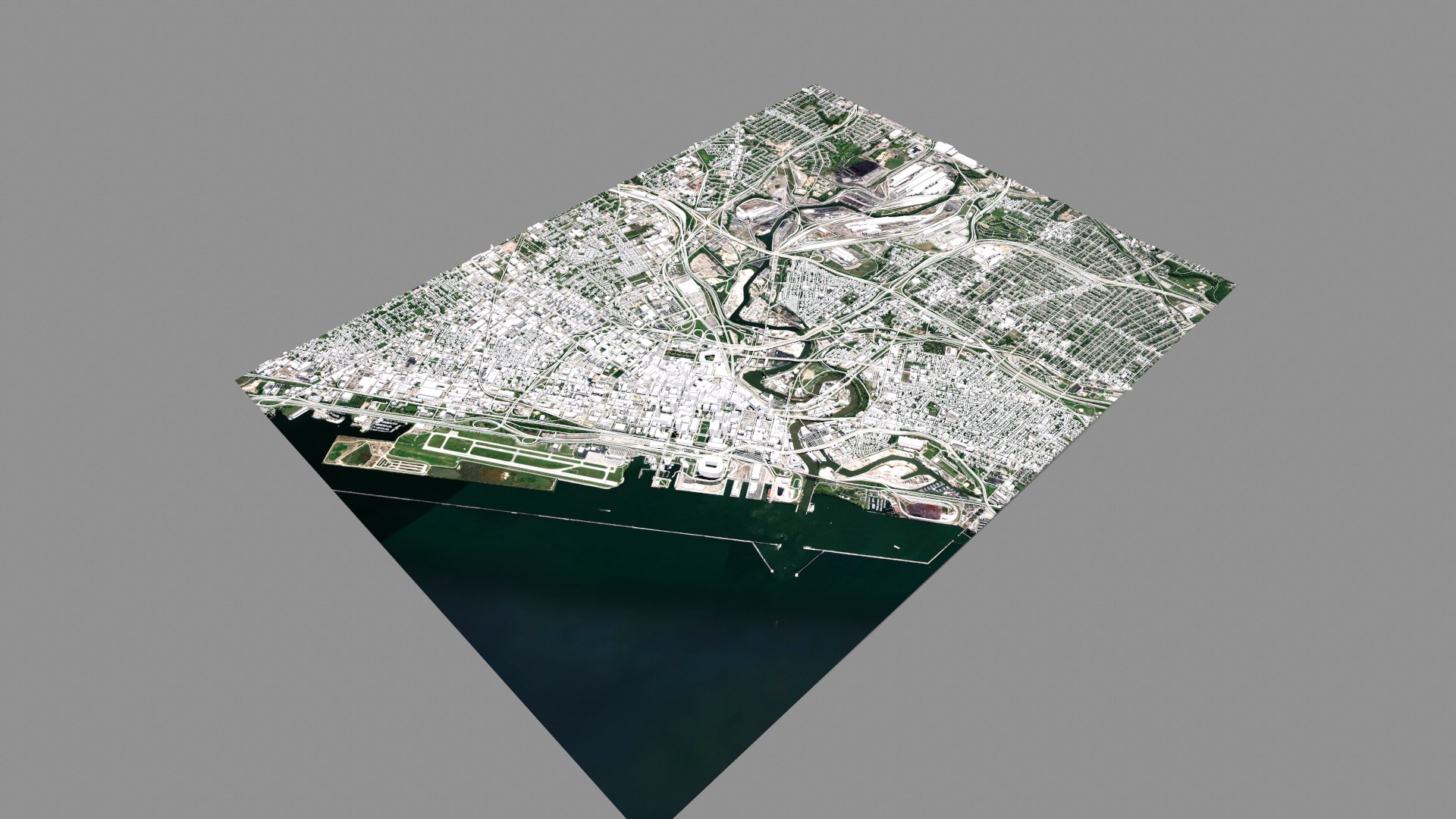 3D Cityscape Cleveland USA model - TurboSquid 1913499